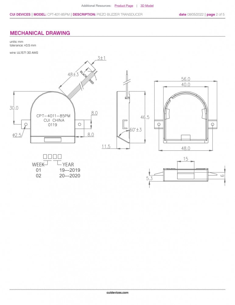 CPT-4011-85PM datasheet page 2