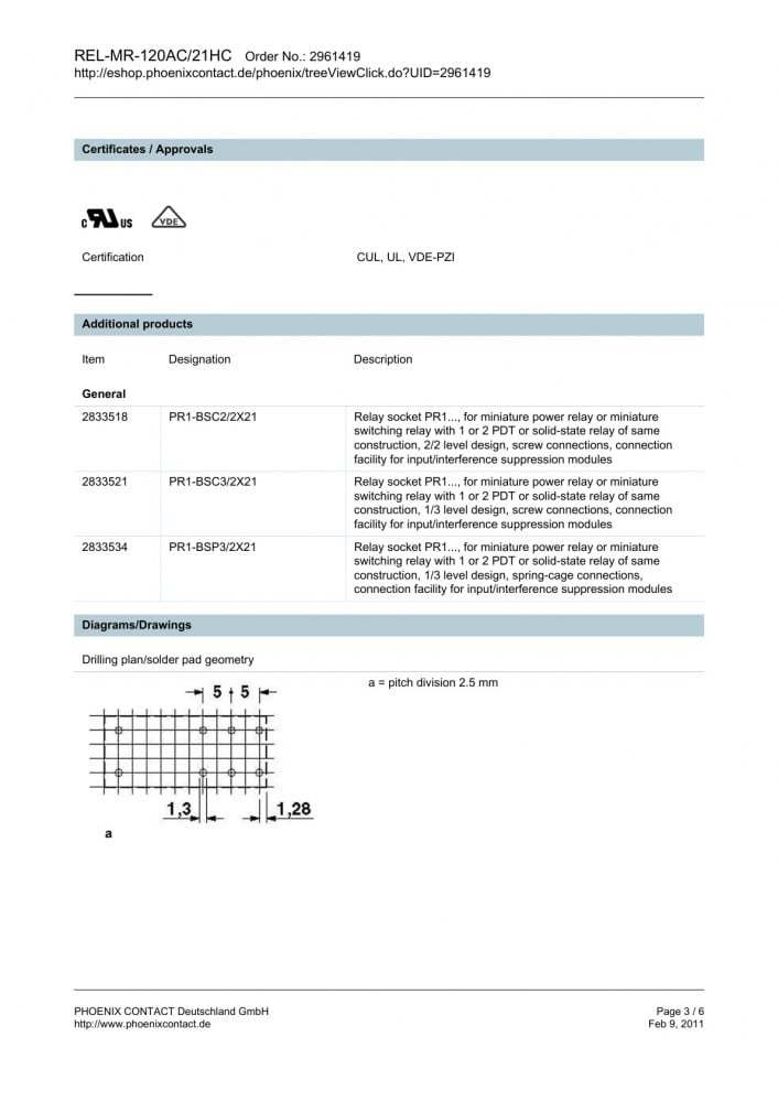 Phoenix Contact 2961419 technical document page 3