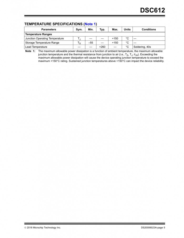 DSC612 datasheet page 5