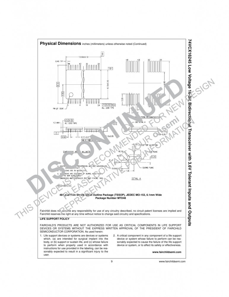 74VCX16245 datasheet page 10