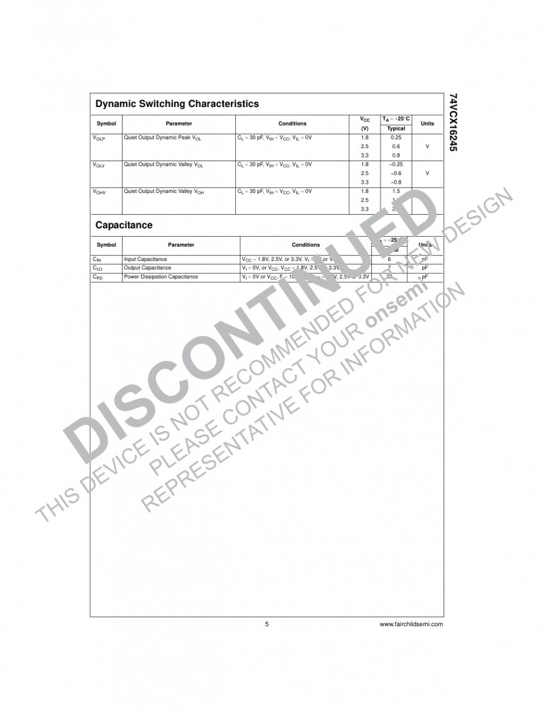 74VCX16245 datasheet page 6