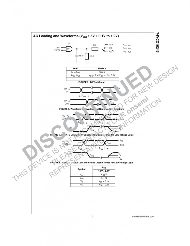 74VCX16245 datasheet page 8