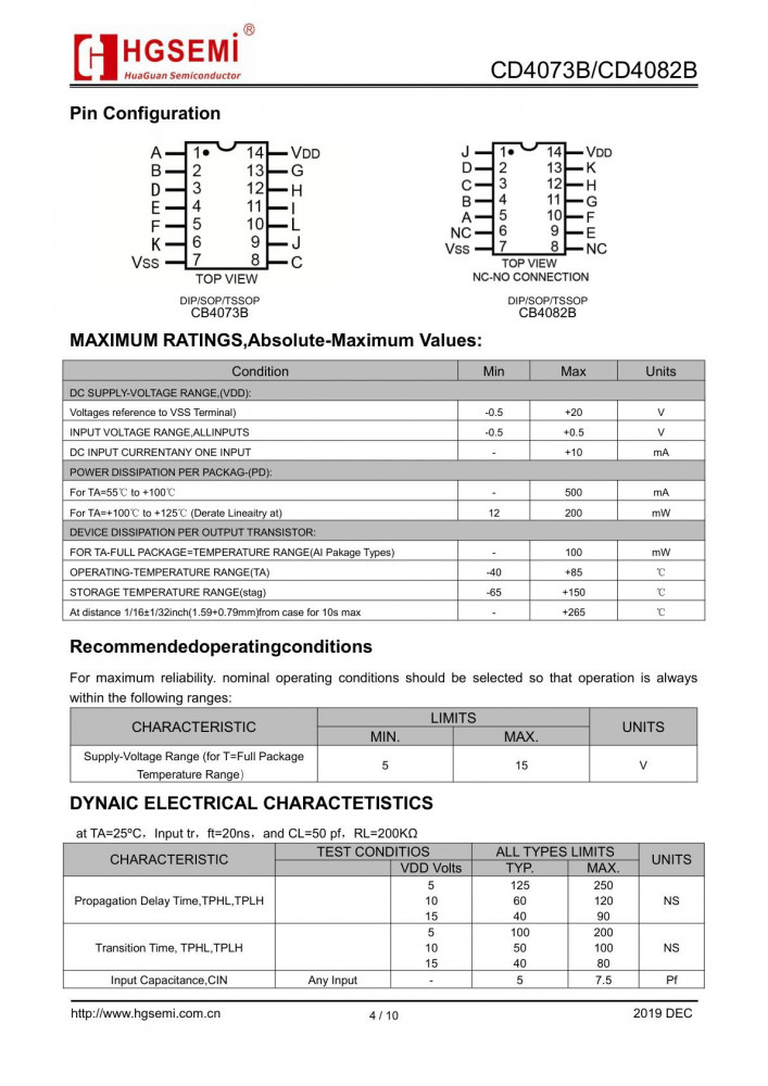 CD4073B datasheet page 4