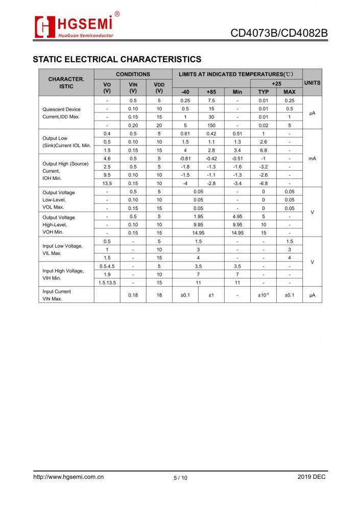 CD4073B datasheet page 5