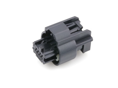 Mini50 Unsealed Vertical Header, UL 94 HB, Dual Row, 12 Circuit, Polarization Option B, Gray, Tube