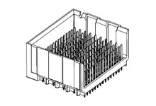 Impact 100 Ohm 5 Pair Vertical Backplane Header, Unguided, Left Endwall,  12 Columns, 180 Circuits, Pin Length 5.50mm, Plated Through Hole Dimension 0.39mm, Lead-Free for sale