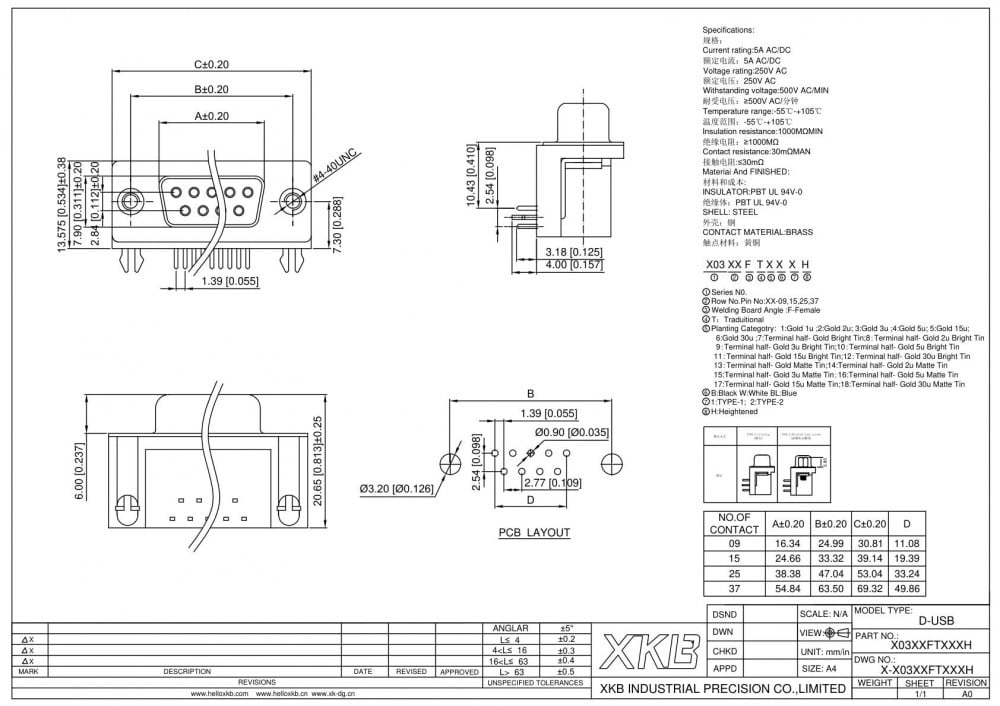 X0315FT17B1H technical drawing