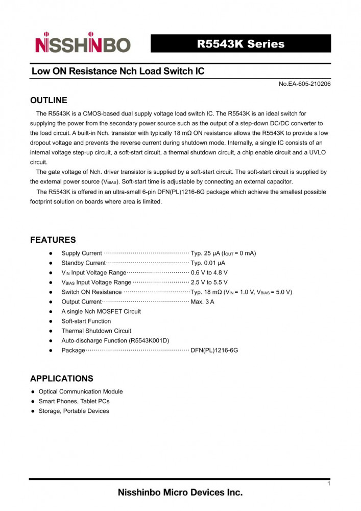 R5543 documentation page 1