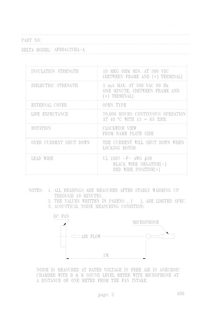 AFB0412VHA-A specification page 2