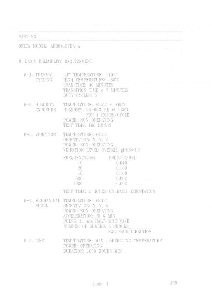 AFB0412VHA-A specification page 4