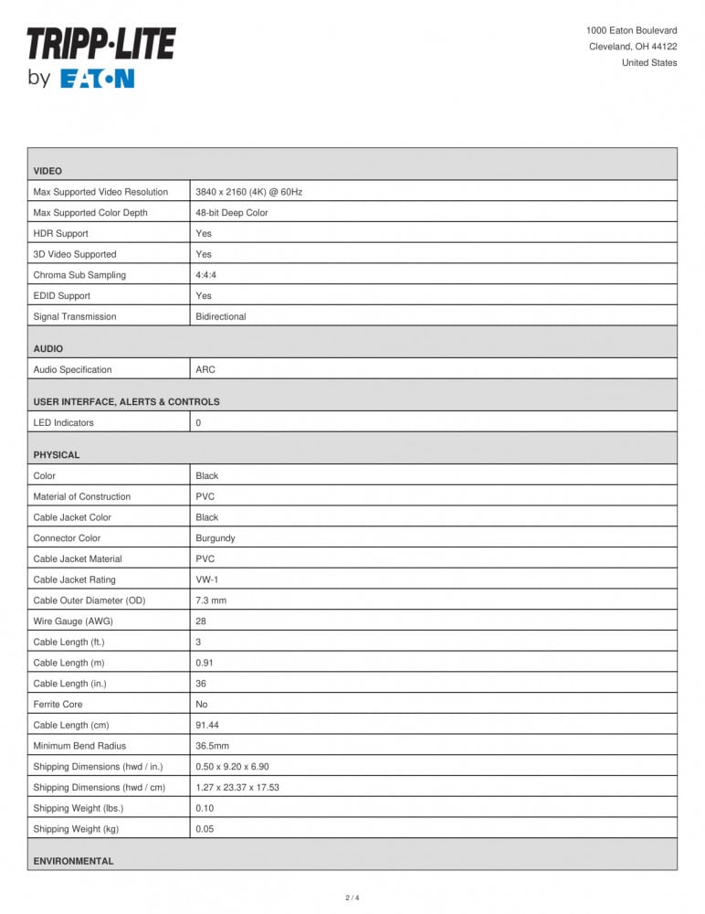P569-003-CERT technical document page 2