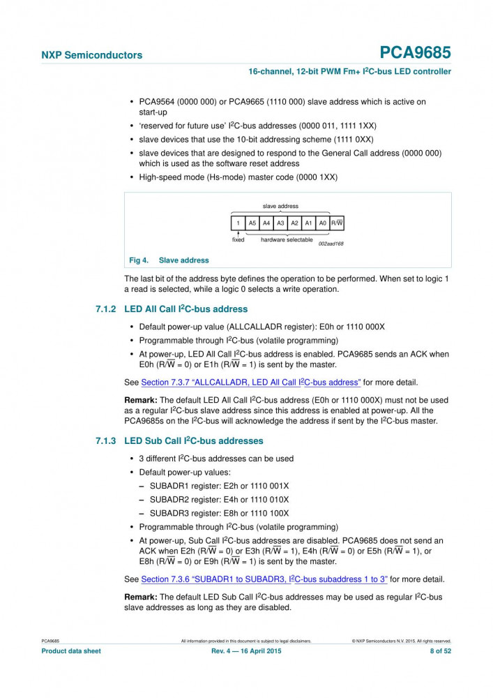 PCA9685 document page 8