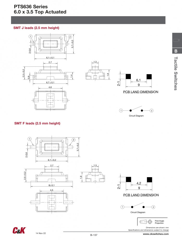 PTS636SM43JSMTRLFS technical document page 4