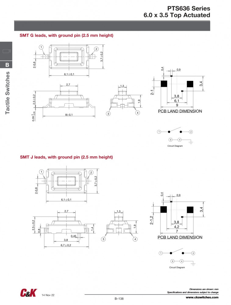 PTS636SM43JSMTRLFS technical document page 5