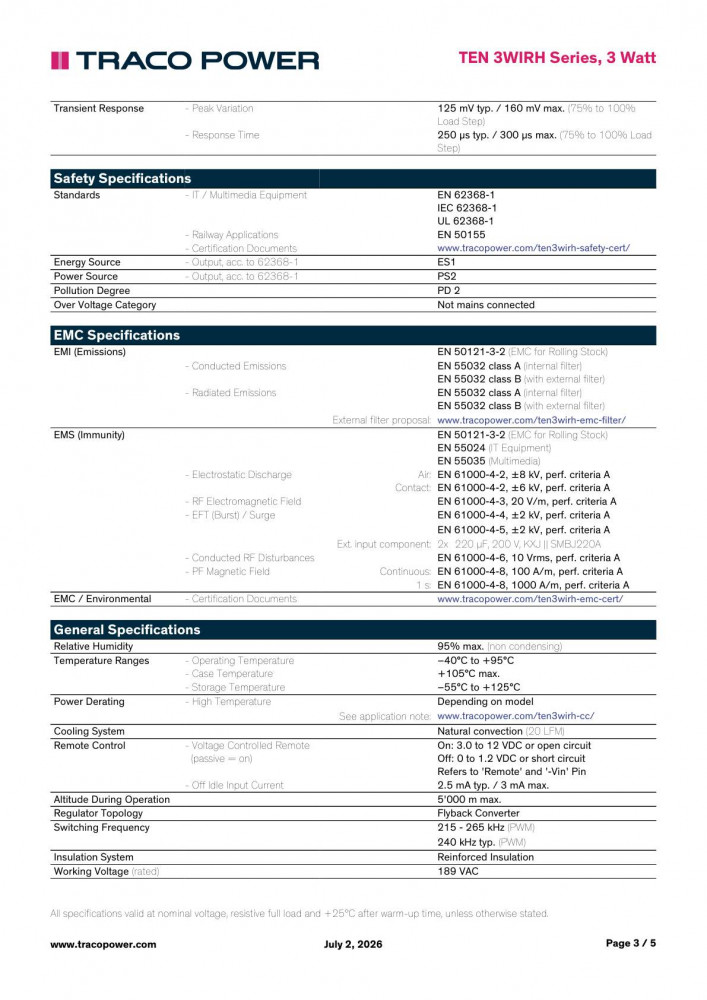 TEN 3-11012WIRH technical document preview, page 3