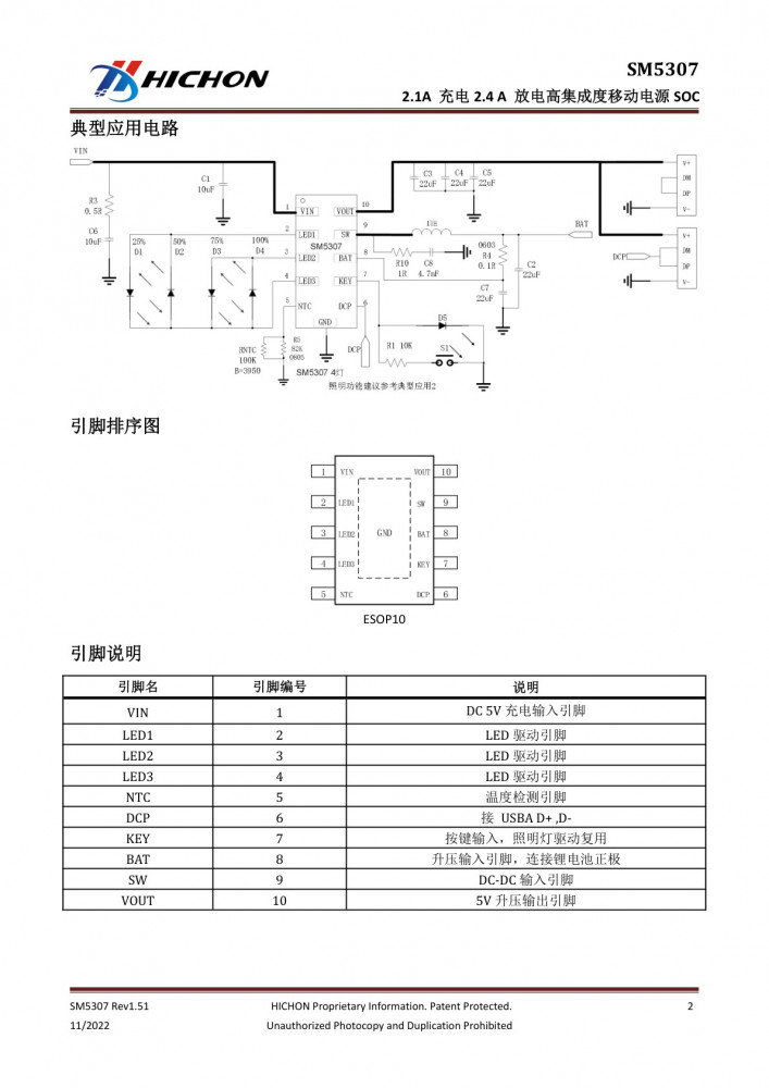 SM5307 datasheet page 2