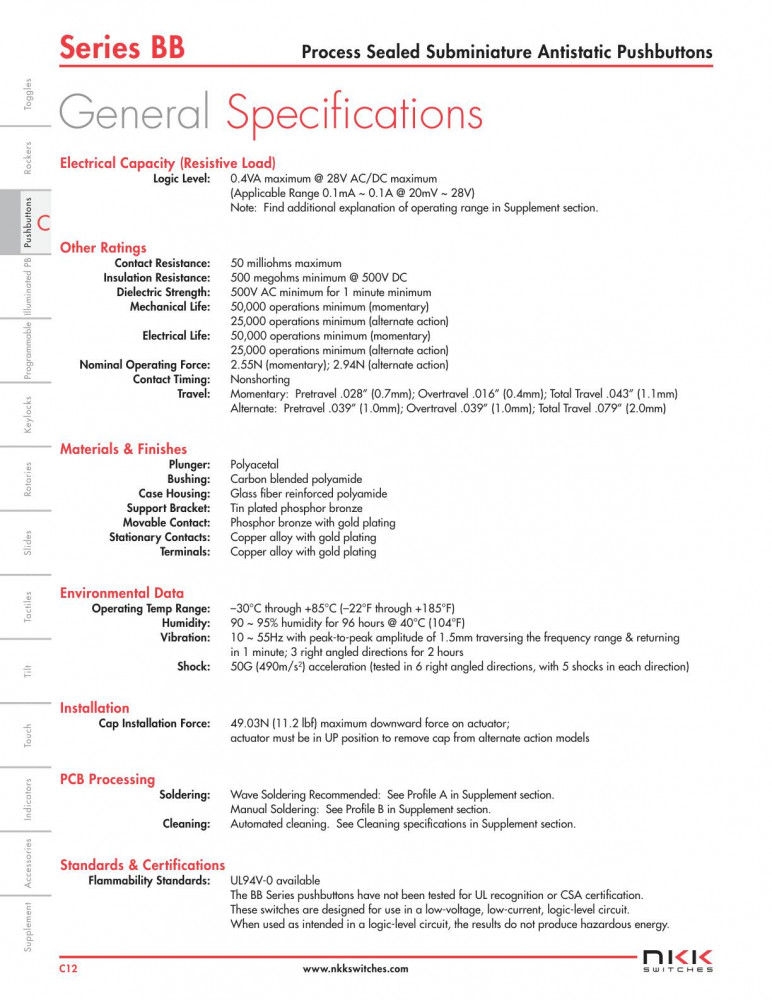 BB16AH-HB technical document, page 1