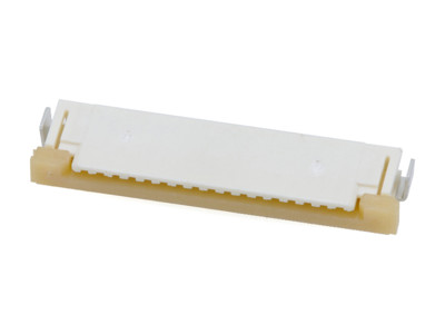 Easy-On FFC/FPC Connector, 1.00mm Pitch, Slider Series, Right-Angle, Top Contact, 2.70mm Height, 11 Circuits, Gold Plating