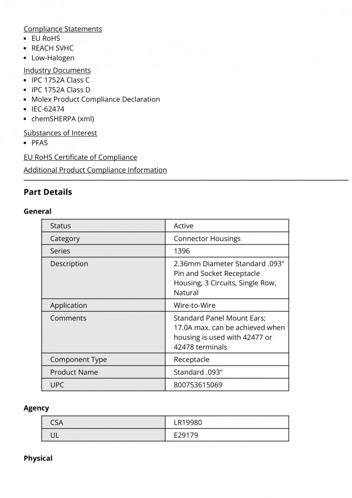 Molex technical document image, page 2