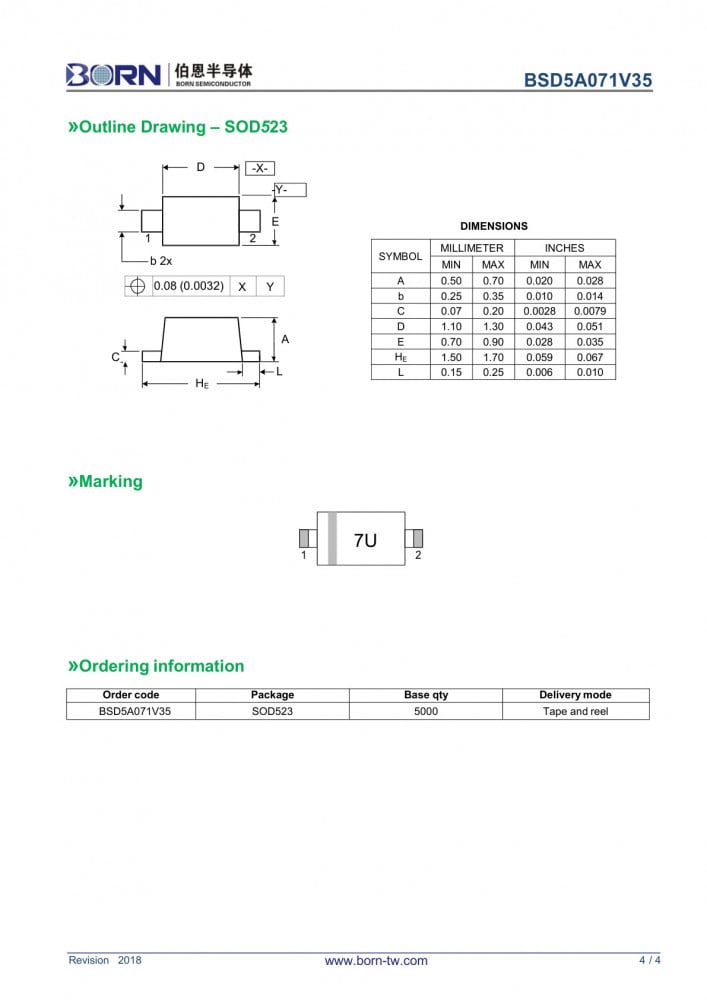 BSD5A071V35 datasheet page 4