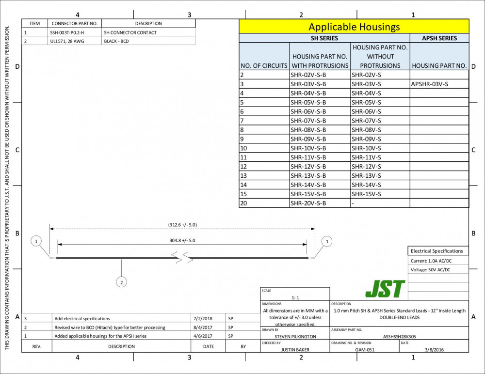 ASSHSSH28K305 assembly drawing visual reference
