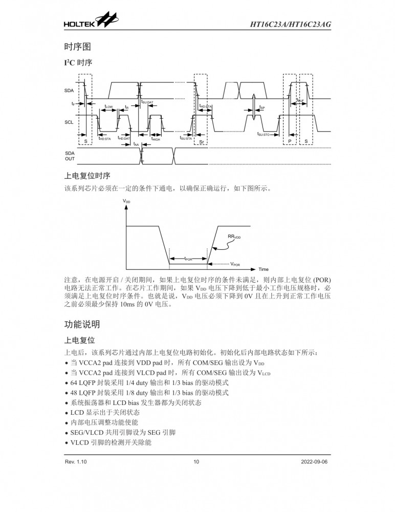 HT16C23A datasheet page 10