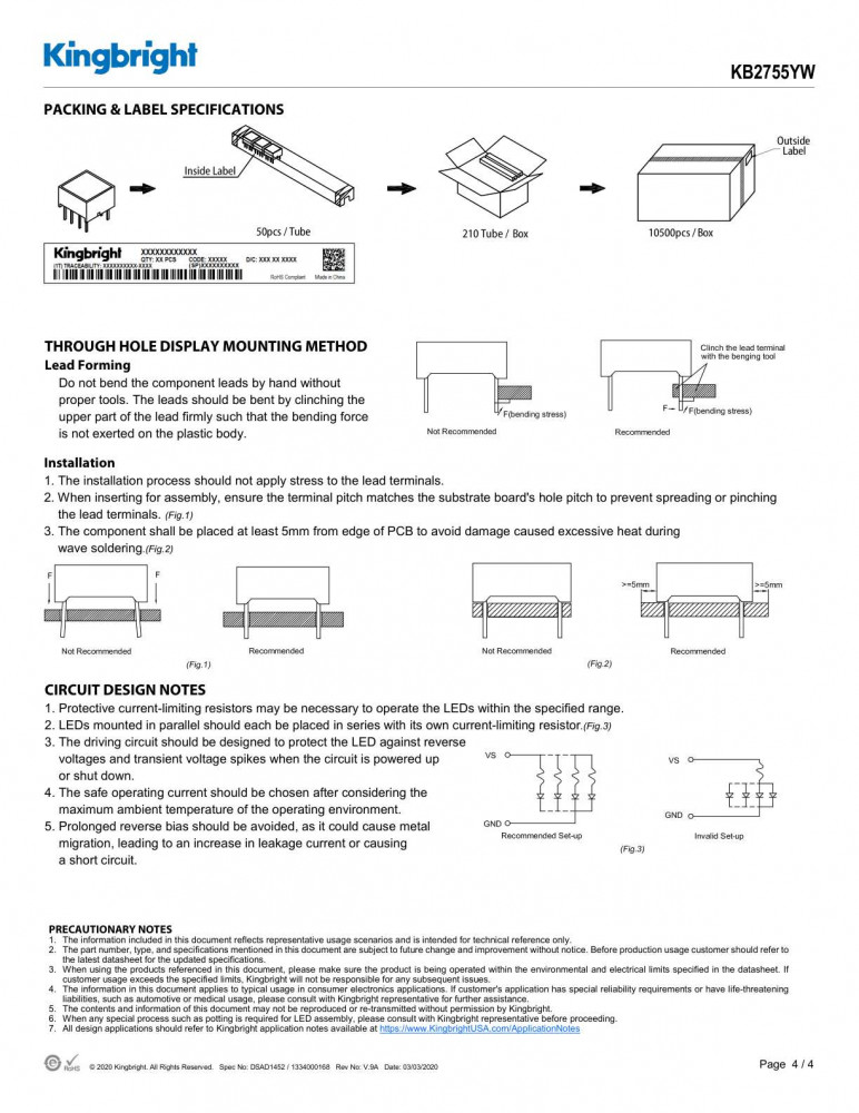 KB2755YW technical document page 4