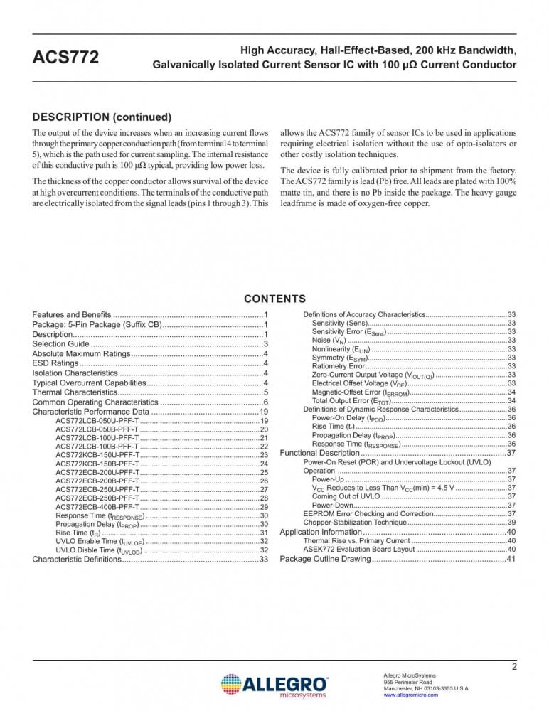ACS772 datasheet page 2