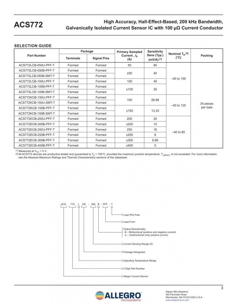 ACS772 datasheet page 3