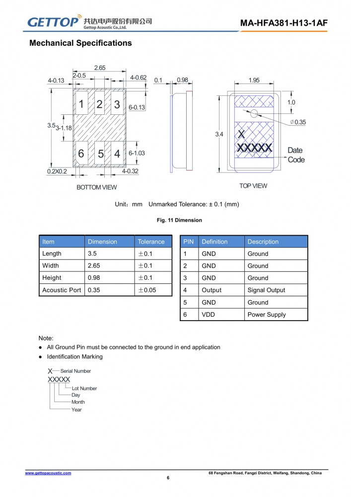 MA-HFA381-H13-1AF datasheet page 6