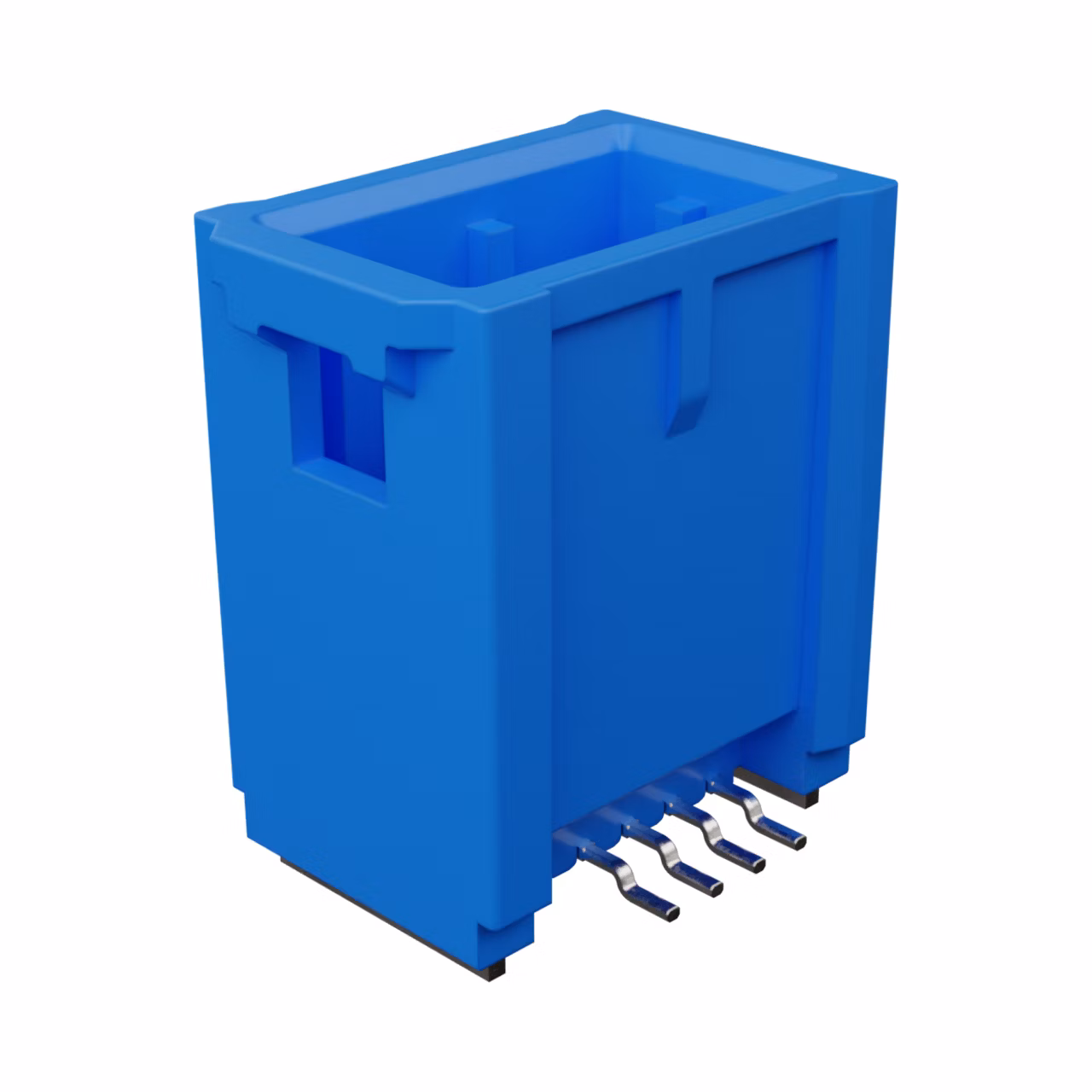 ConnTAK50 Header, Dual Row, Vertical, Surface Mount, 10 Circuits / 8 Circuits Usable, Key C, Blue for sale