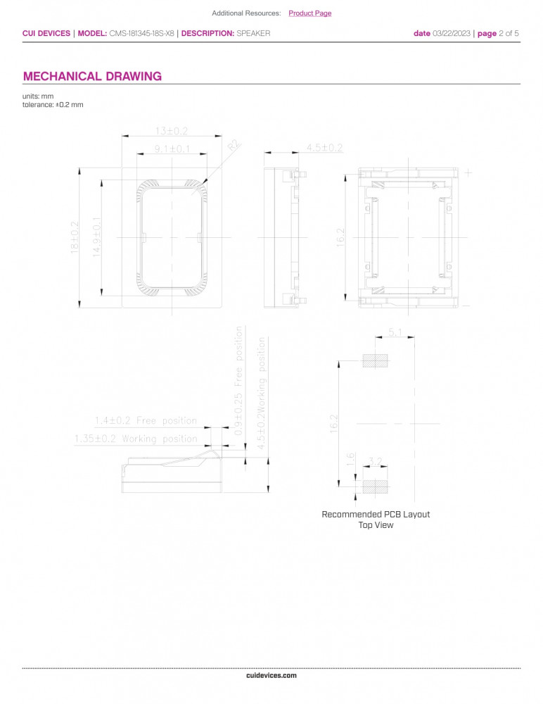 CMS-181345-18S-X8 technical document page 2