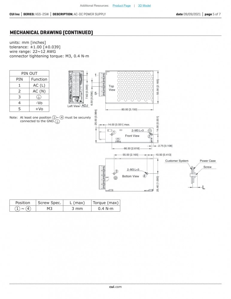 CUI VGS-25W-5 datasheet page 5
