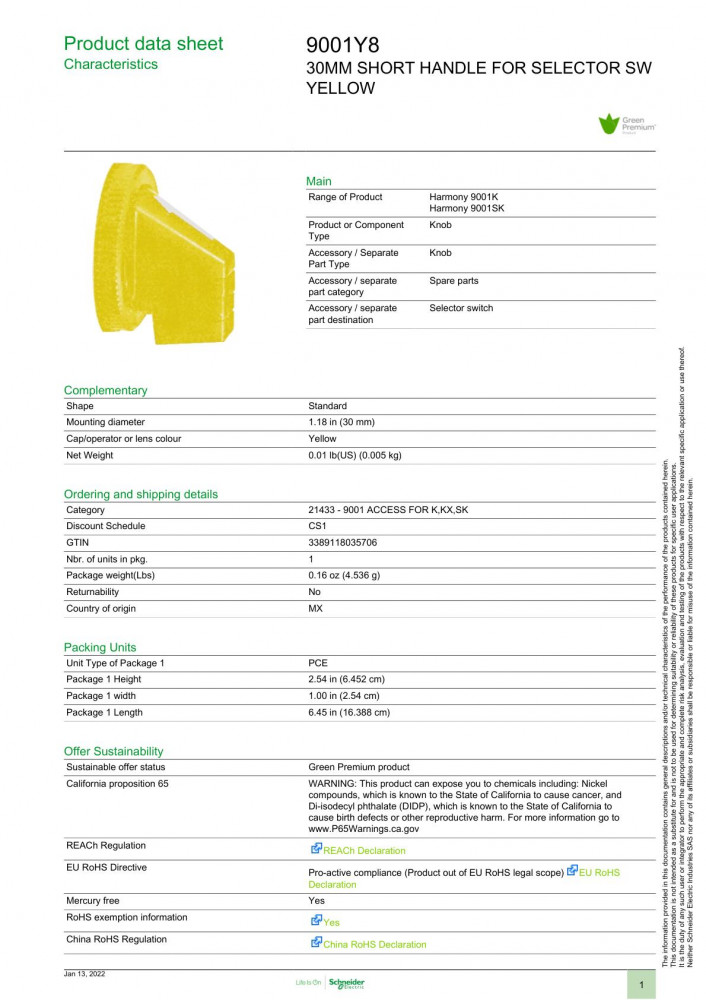 9001Y8 technical document page 1