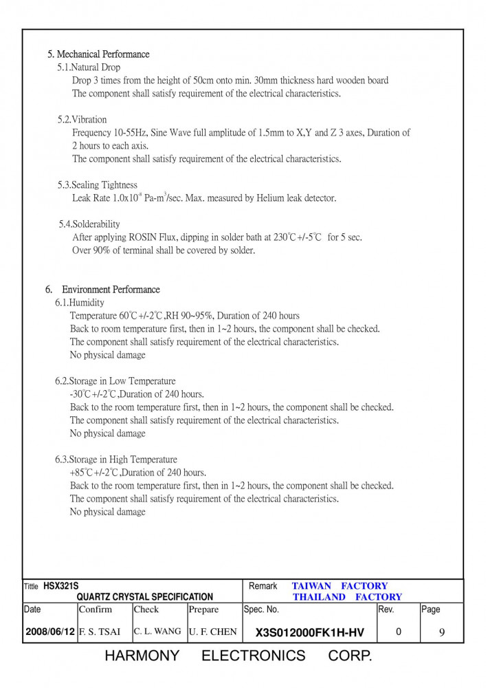 X3S012000FK1H-HV specification page 9