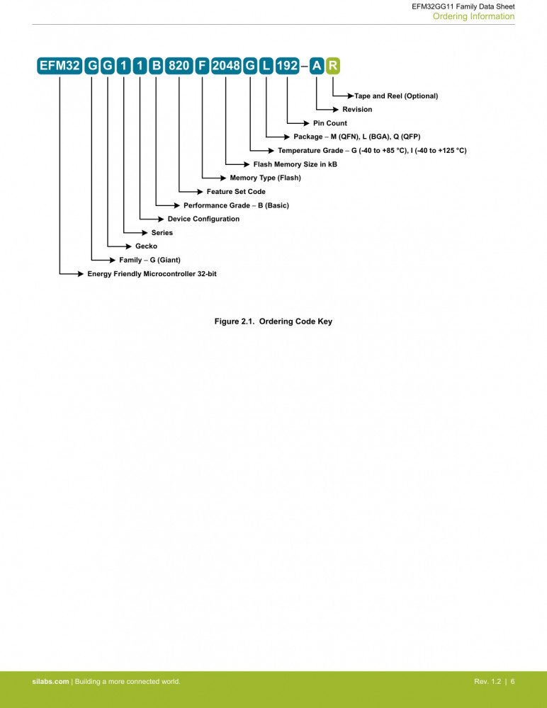 EFM32GG11 datasheet preview, page 6
