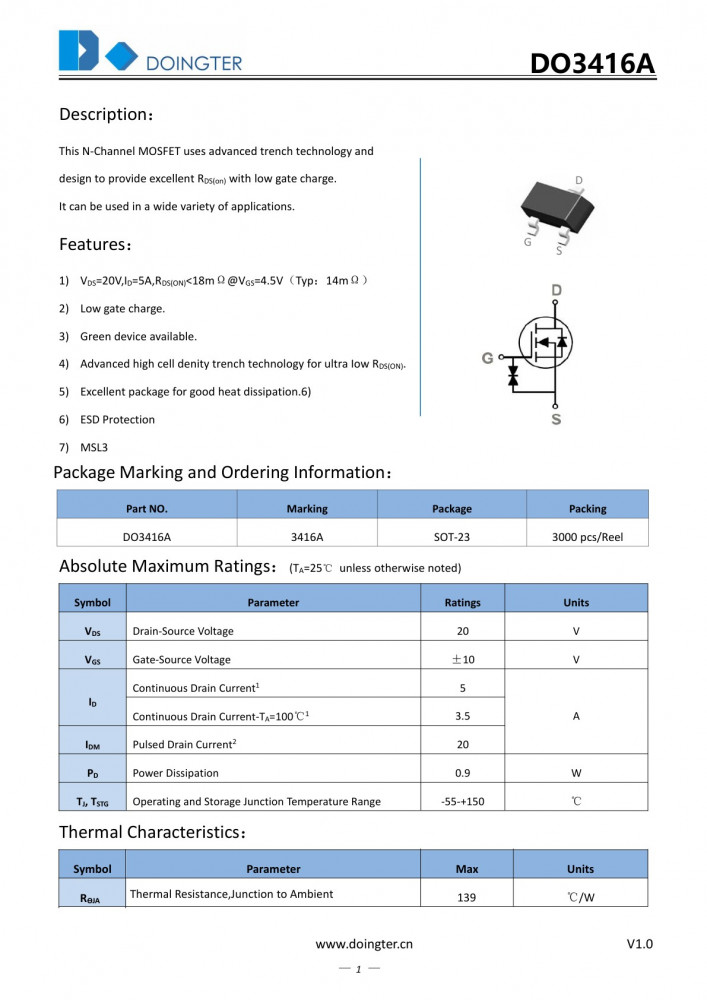 DO3416A datasheet page 1