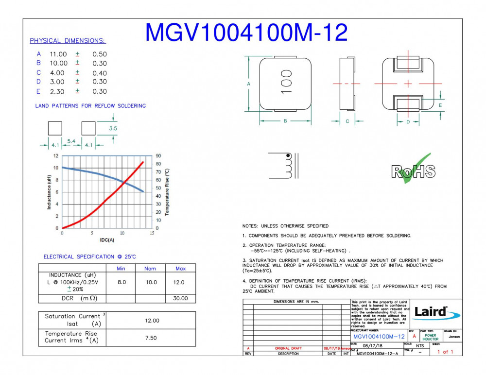 MGV1004100M-12 technical drawing preview
