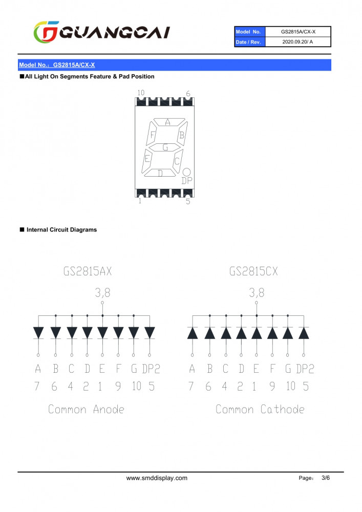 GS2815AW-G datasheet page 3