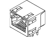 Modular Jack, Right-Angle, Low Profile, Inverted, 6/6, Unshielded for sale
