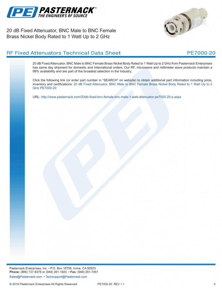 PE7000-20 datasheet page 4