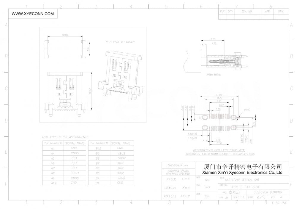 TYPE-C-G11-2TBW technical drawing sheet 3