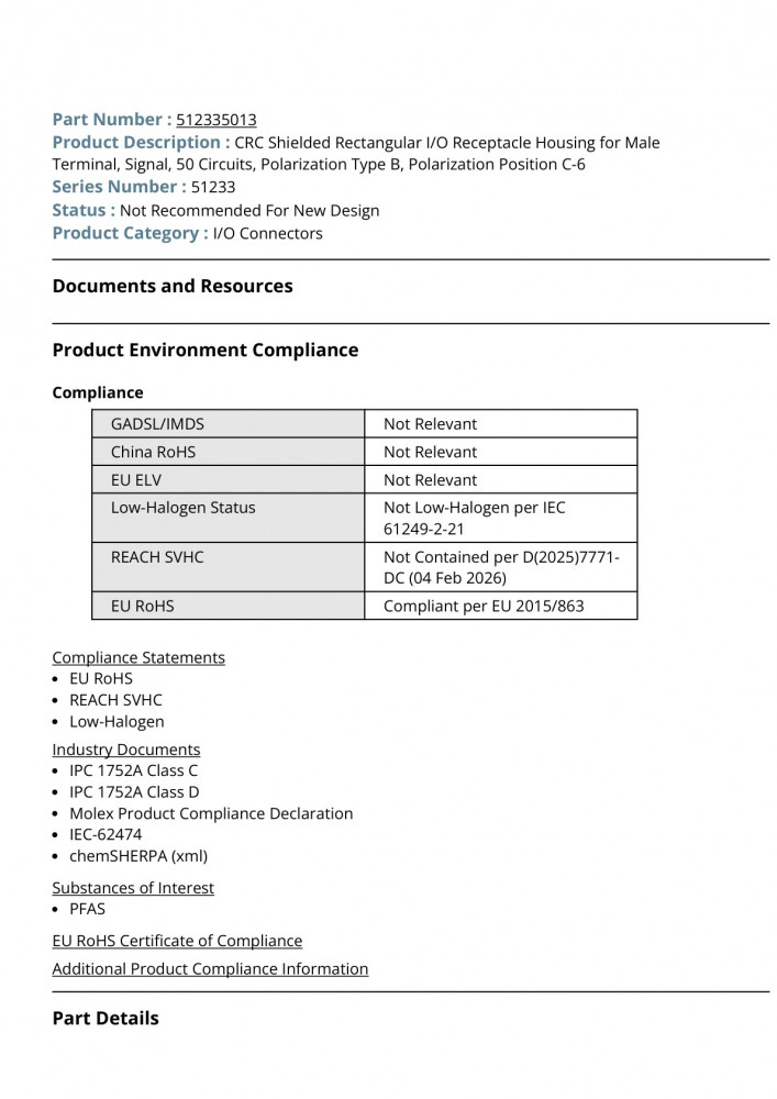 MOLEX 512335013 technical document image 1