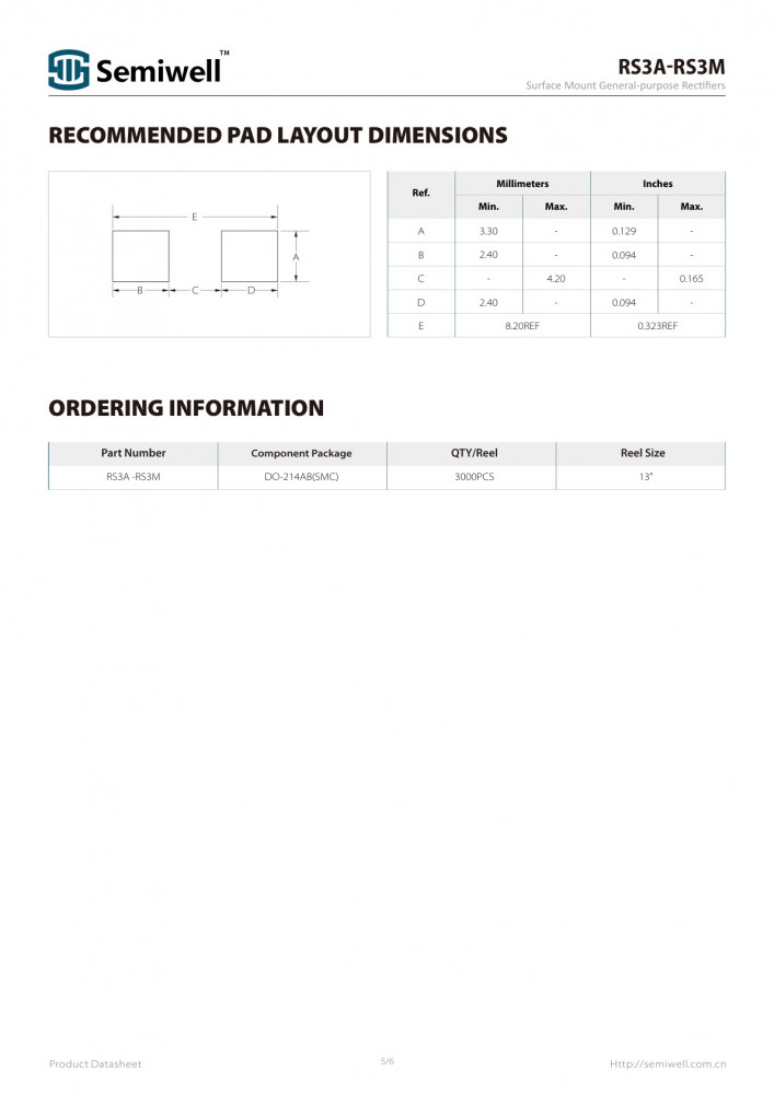 Semiwell RS3A datasheet preview, page 5