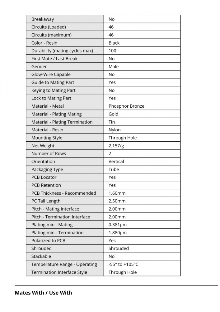 Molex 878314628 technical document page 3
