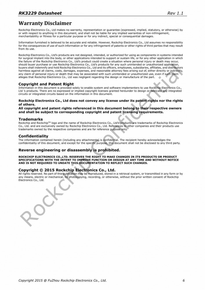 RK3229 datasheet page 6