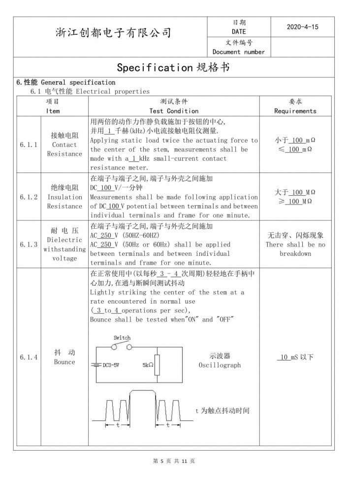 CAX TS-1140SP specification page 5
