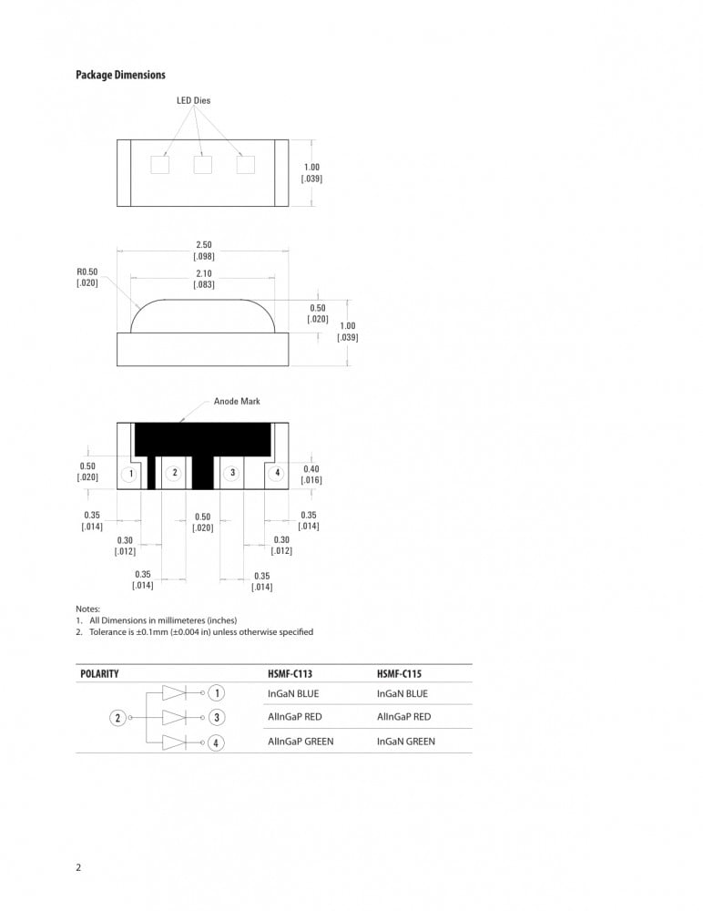 HSMF-C113 datasheet page 2
