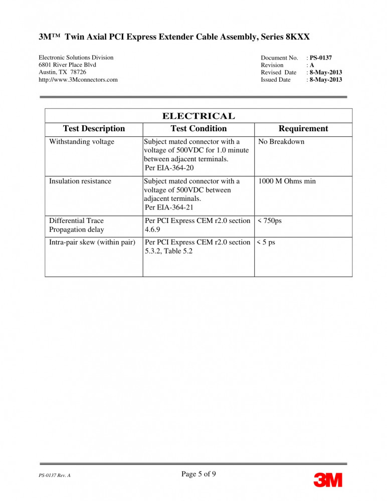 3M 8KJ1-0727-0250 technical document page 5
