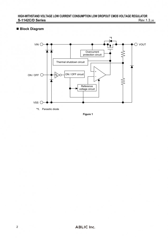 S-1142C/D datasheet page 2